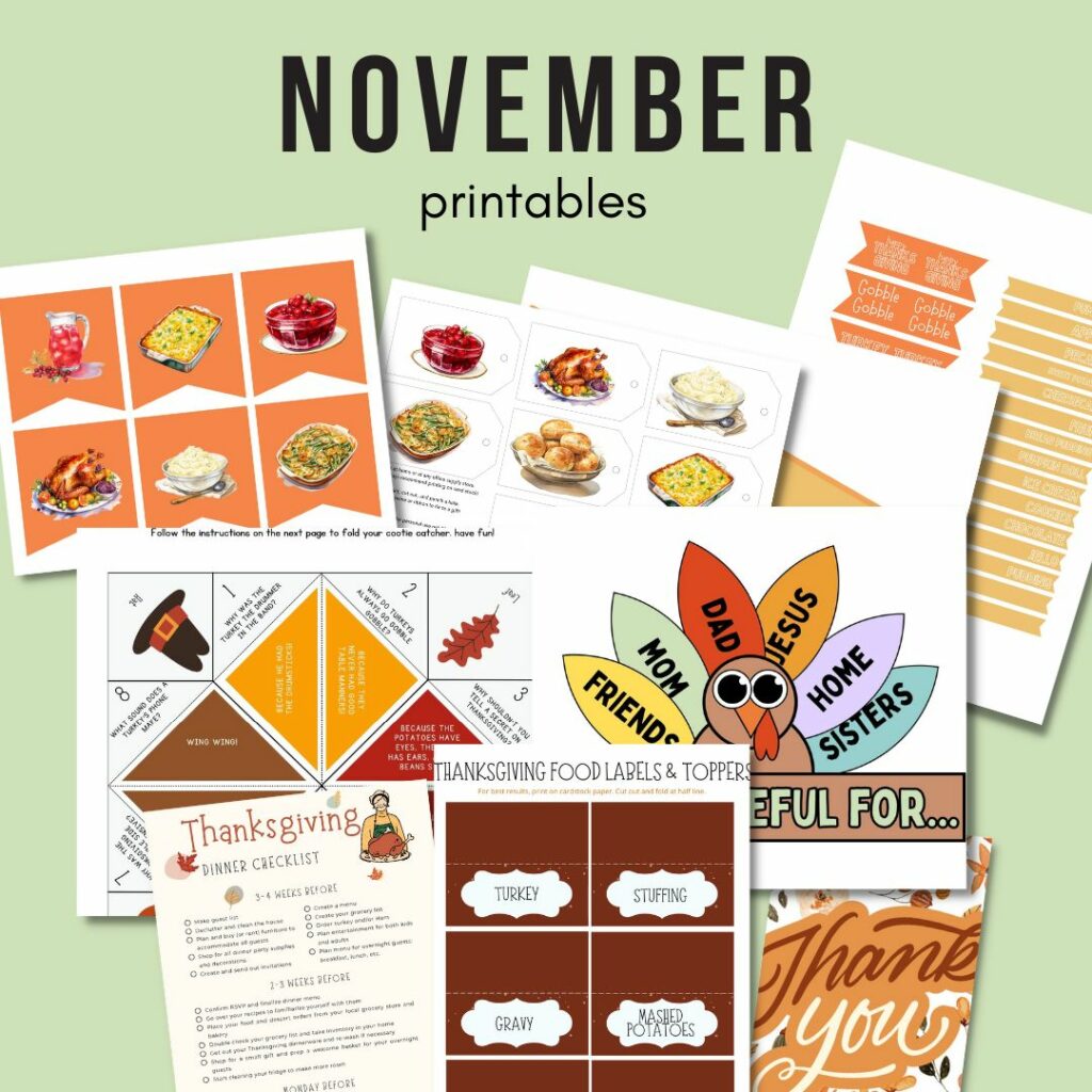 November Printables Bundle